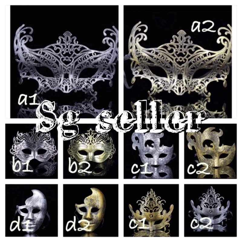 [Ready Stock] Big Mask Masquerade Mask Masquerade Mask Men Big Venetian ...