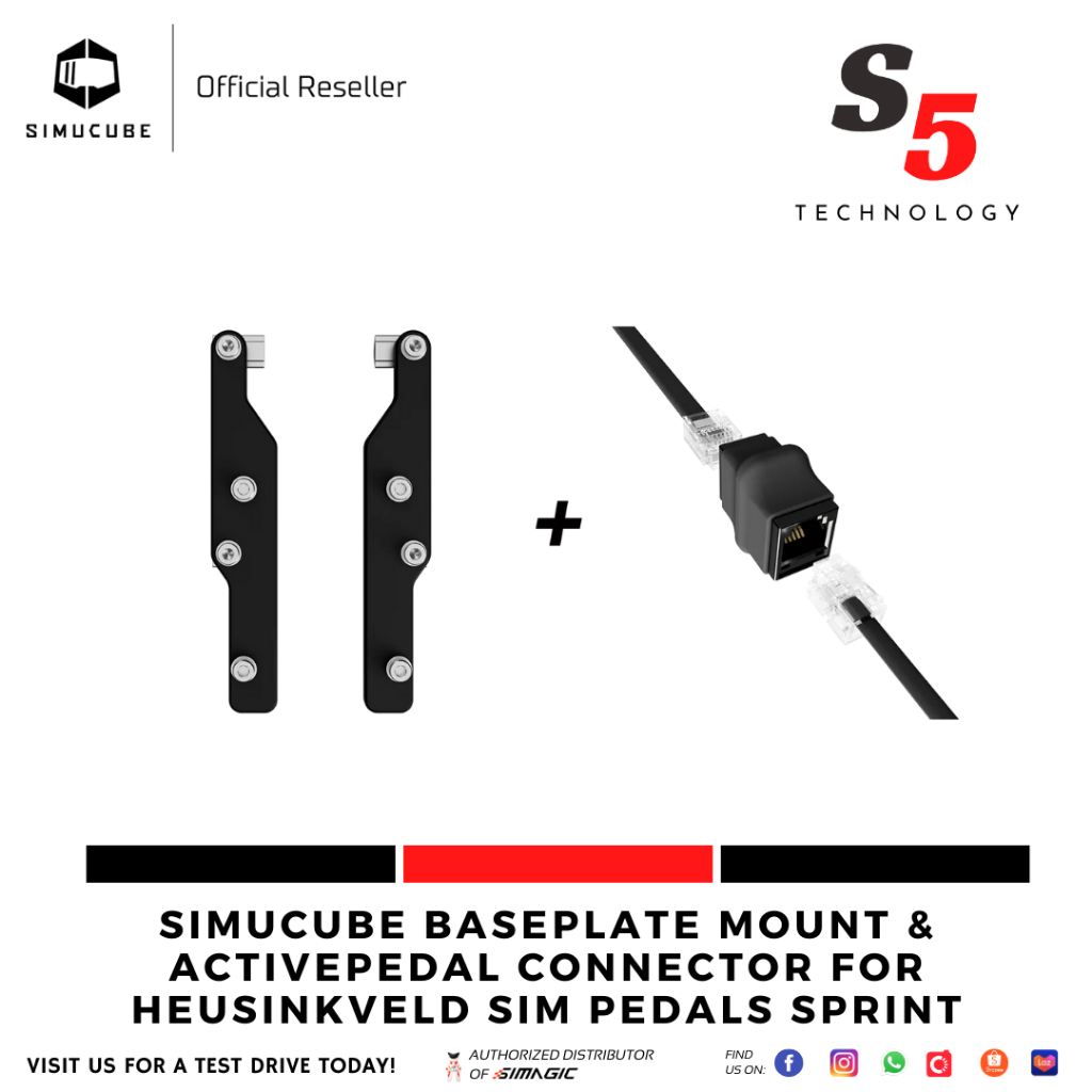 Simucube Baseplate Mount & ActivePedal Connector for Heusinkveld Sim ...