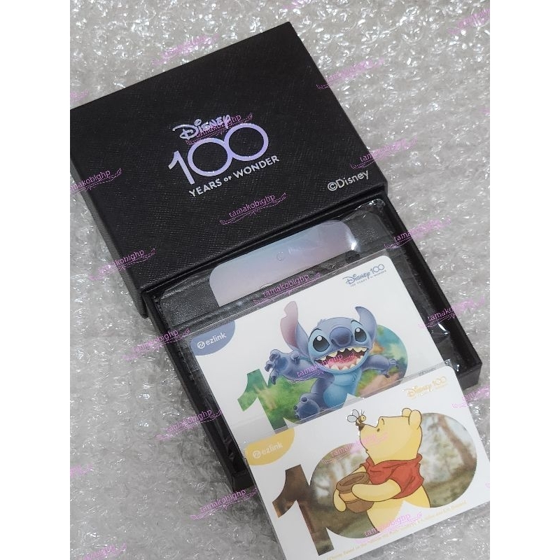 Disney 100 Years of Wonder Winnie Pooh & Stitch Ezlink Card Set with ...