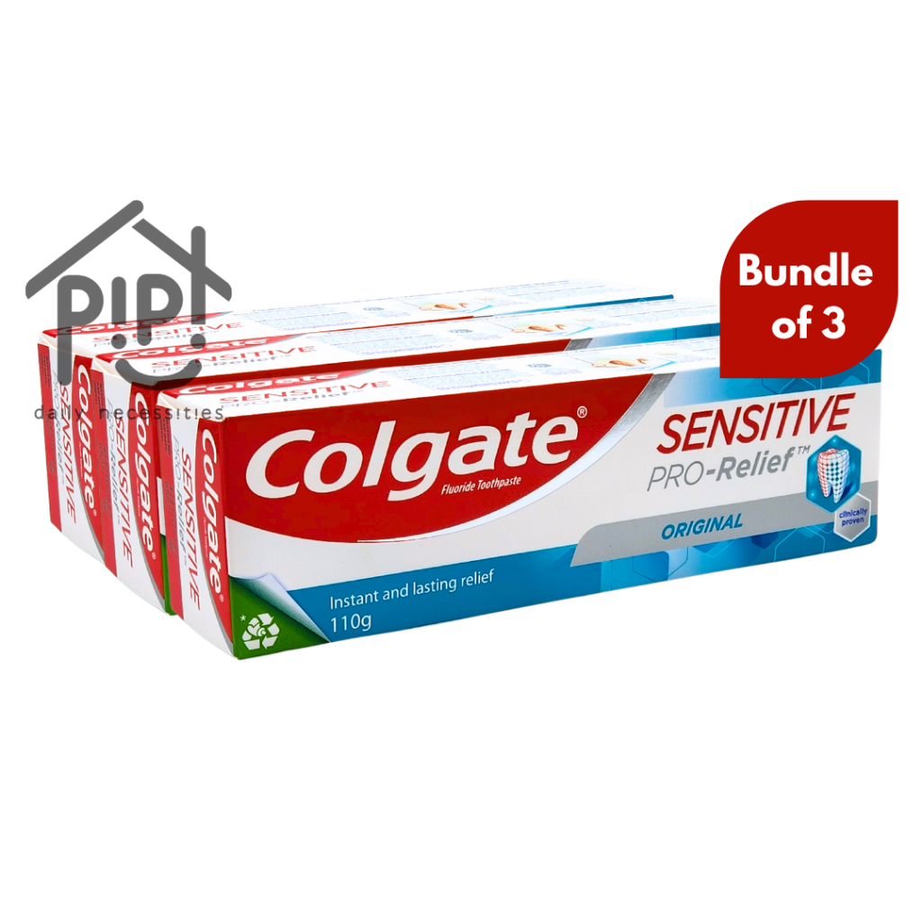 Colgate Toothpaste Sensitive PRO-Relief Original 3 x 110g | Shopee ...