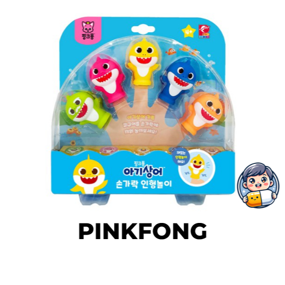 PINKFONG Baby Shark Family Hand Puppet Finger Game Mixed Colors for ...