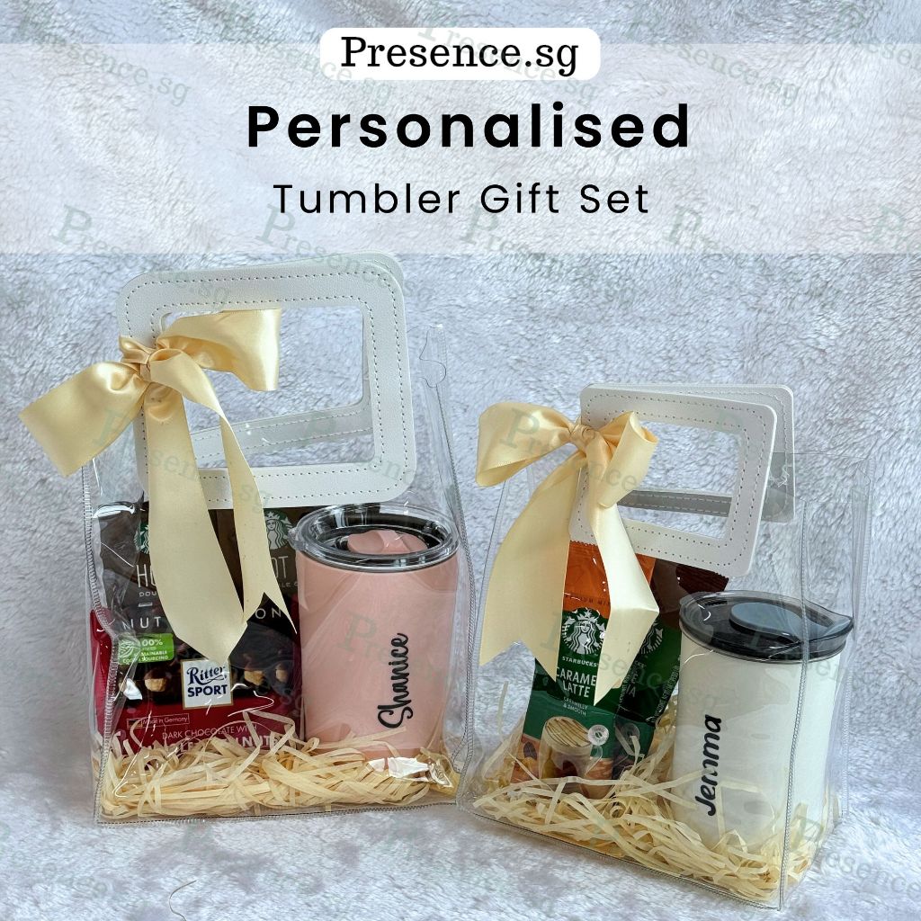 Personalised Tumbler Gift Set with Name Customised Name Christmas Gift ...