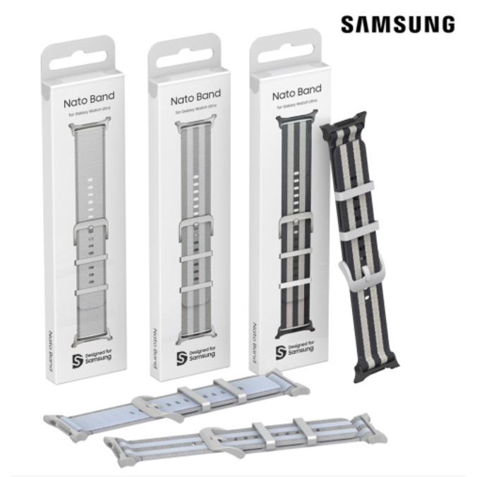 Samsung Nato Band for galaxy watch ultra / gray black white sports ...