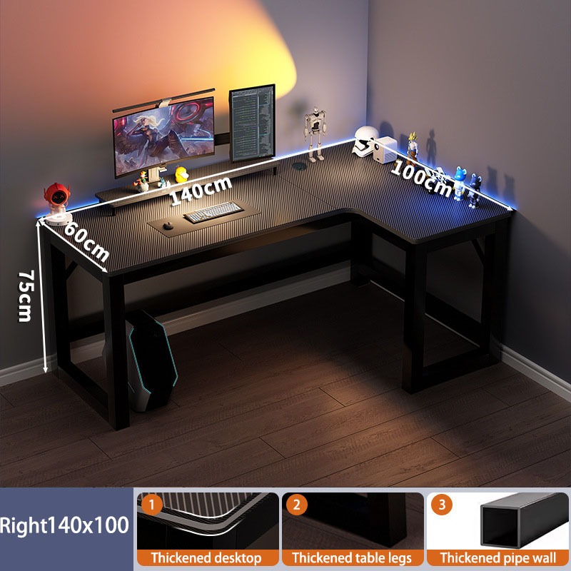 [ SG ]Corner L Shape Computer Table Carbon Fibre Office Table Study ...