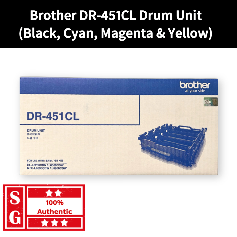 Brother DR-451CL Drum Unit For HL-8260CDN HL-L8360CDW MFC-L8690CDW MFC ...