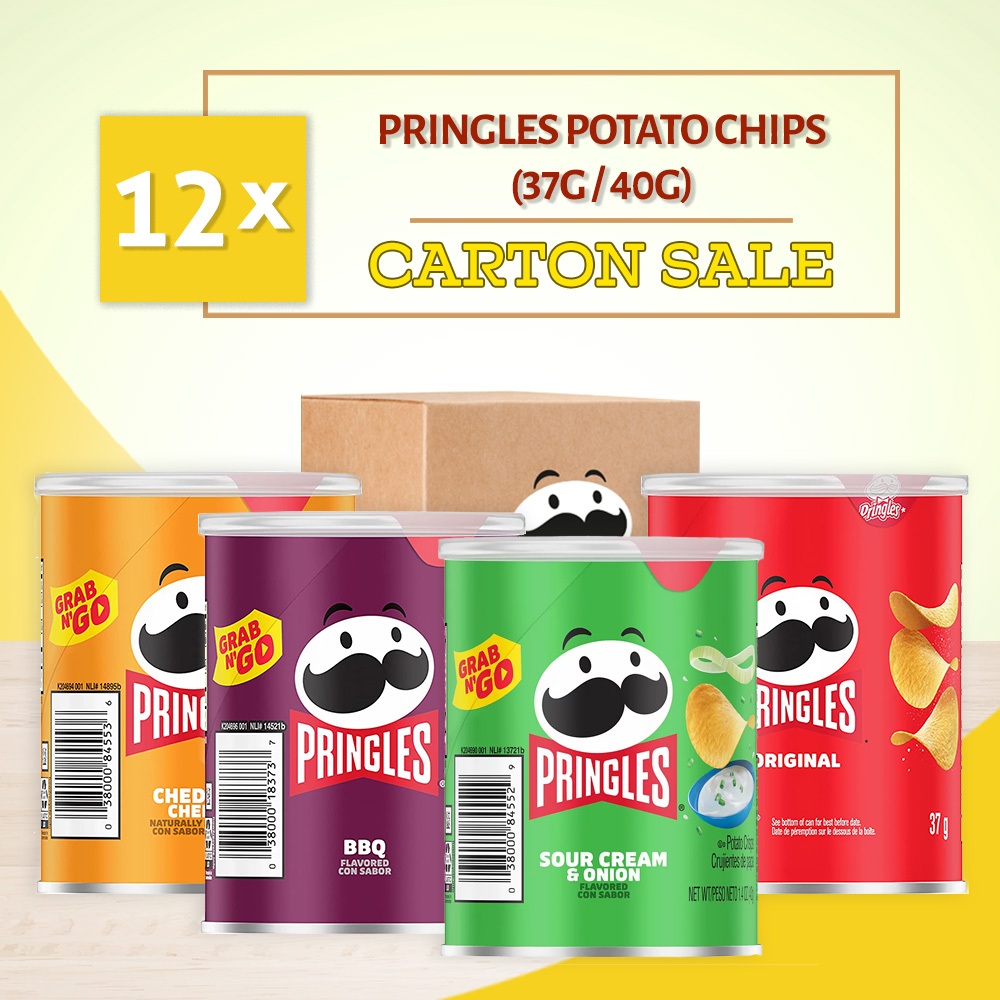 [Carton Deal] Pringles Potato Crisp Chips 40g x 12 (Cheddar Cheese ...