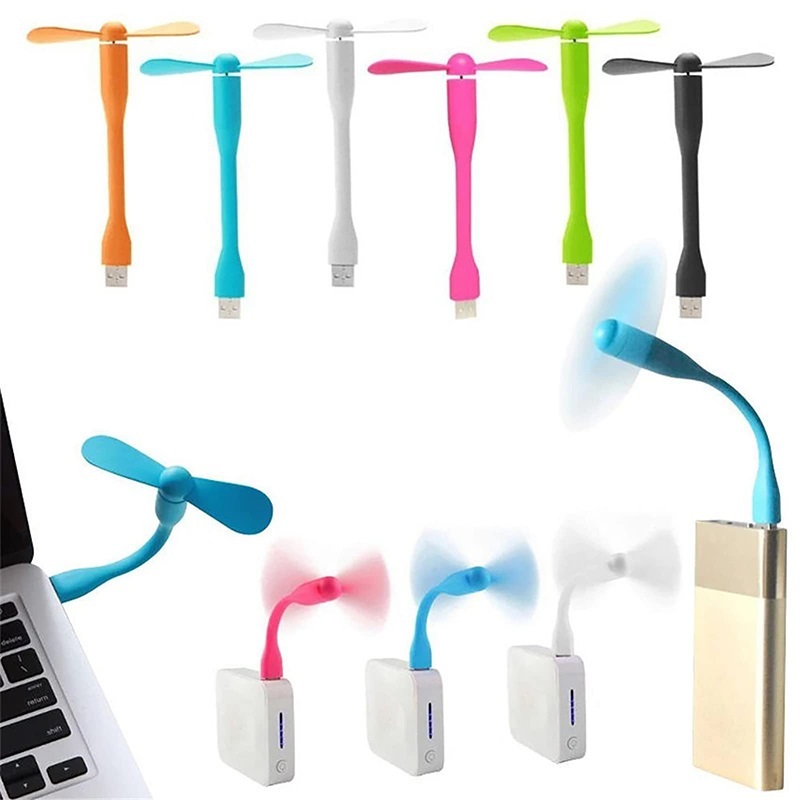 Mini USB Cooling Fan Flexible Portable Fan Powered by Powerbank Laptop ...