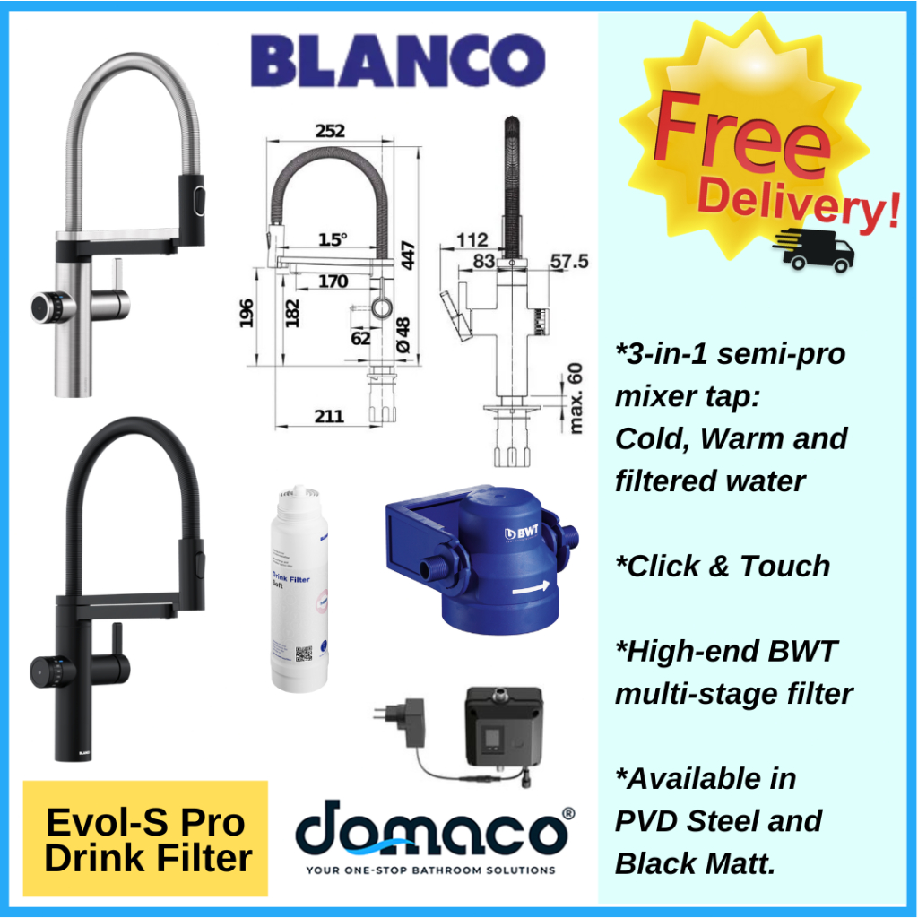 Blanco Evol-S Pro Drink Filter Mixer Tap | Shopee Singapore