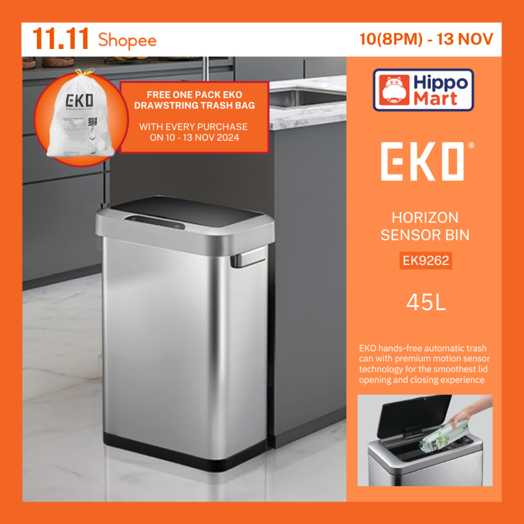 EKO Dustbin | Horizon | Sensor Bin | Rubbish Bin | EK9262 | 45L | Trash Bin | Waste Bin | Bin ...