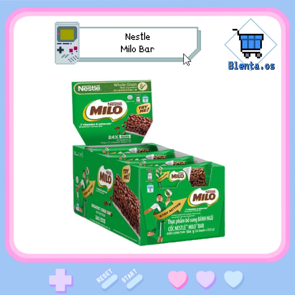 Nestle Milo Cereal Bar [Halal] 24bars x 23.5g 🔥SG READY STOCK🔥 | Shopee ...