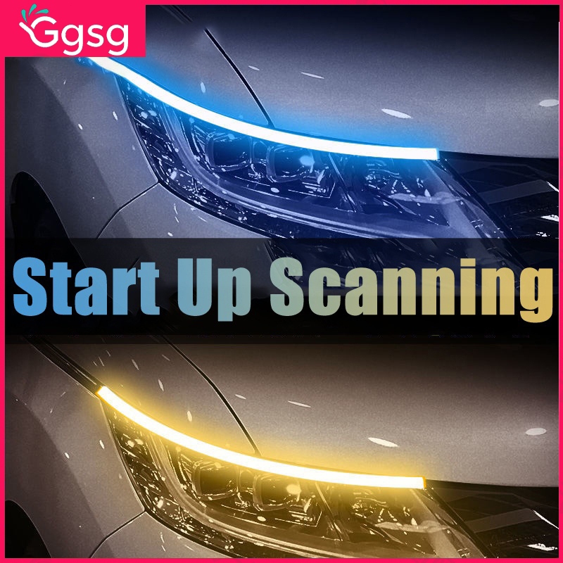 【SG】Car Light Guide Strip Daytime Running Lights With Flowing Water ...