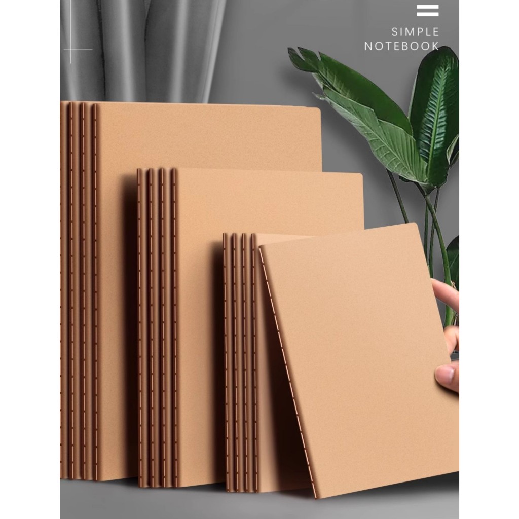 【Ready Stock】A5 A4 B5 kraft paper notebook, students exercise practice ...
