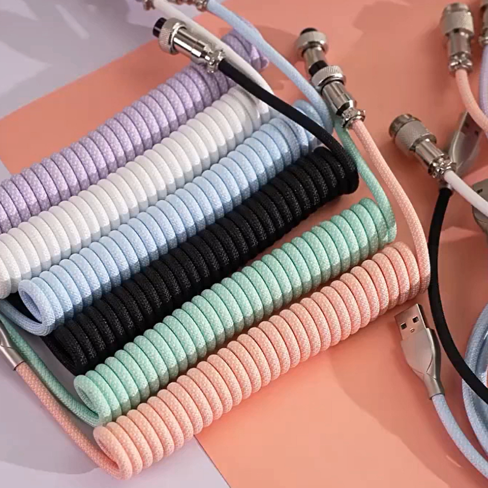 【SG】Macaron Series - Aviator Coiled Cable for Mechanical Keyboard ...