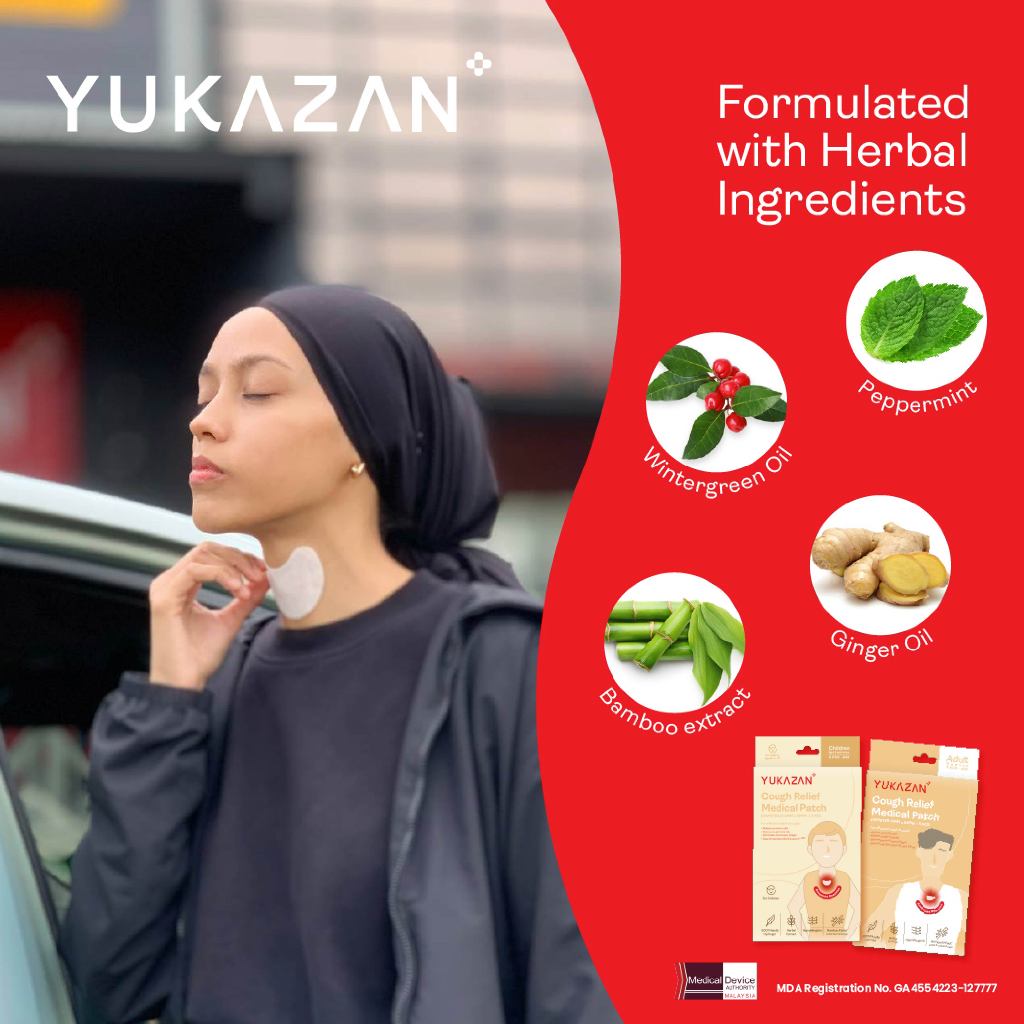 Yukazan Adult Cough Relief Patch (6's) Anti Cough Patch for cough ...