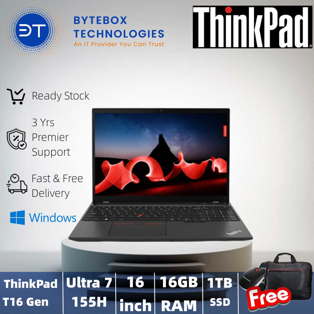 Lenovo ThinkPad T16 Gen3（16″ WUXGA/ Ultra 7 155H/16GB /1TB SSD/ 3 Yrs ...