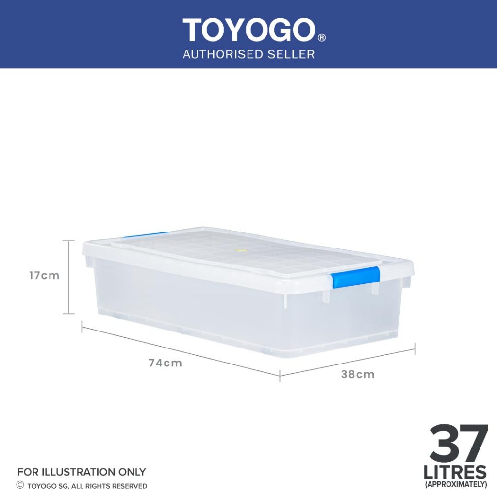 TOYOGO Large Storage Box with Wheels – Heavy-Duty Organizer (1070 / ...