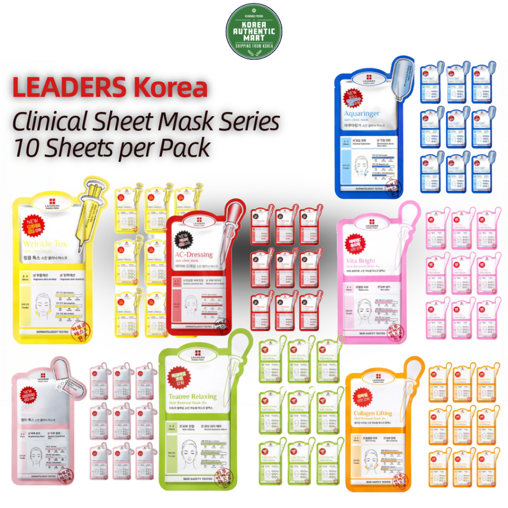 [LEADERS KOREA] Clinical Sheet Mask Series – 7 Types | Choose What Your ...