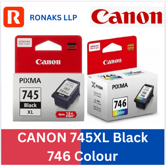 [ORIGINAL] Canon Black PG 745XL 745XL 745 / Colour 746XL 746XL 746 Ink ...