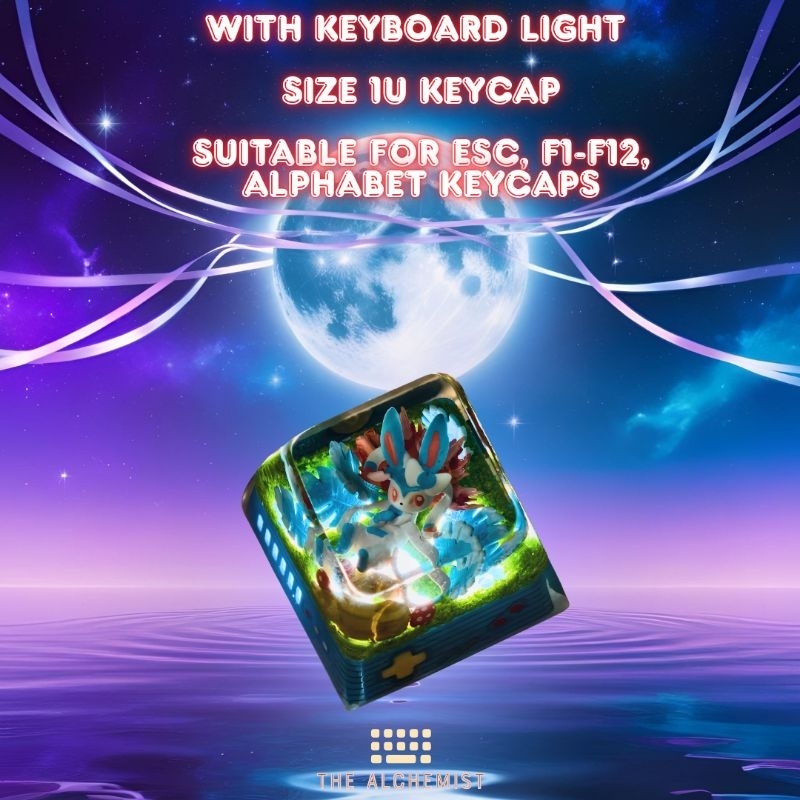[SG Local Ready Stock] POKÉMON SHINY SYLVEON | Resin Artisan Keycap ...