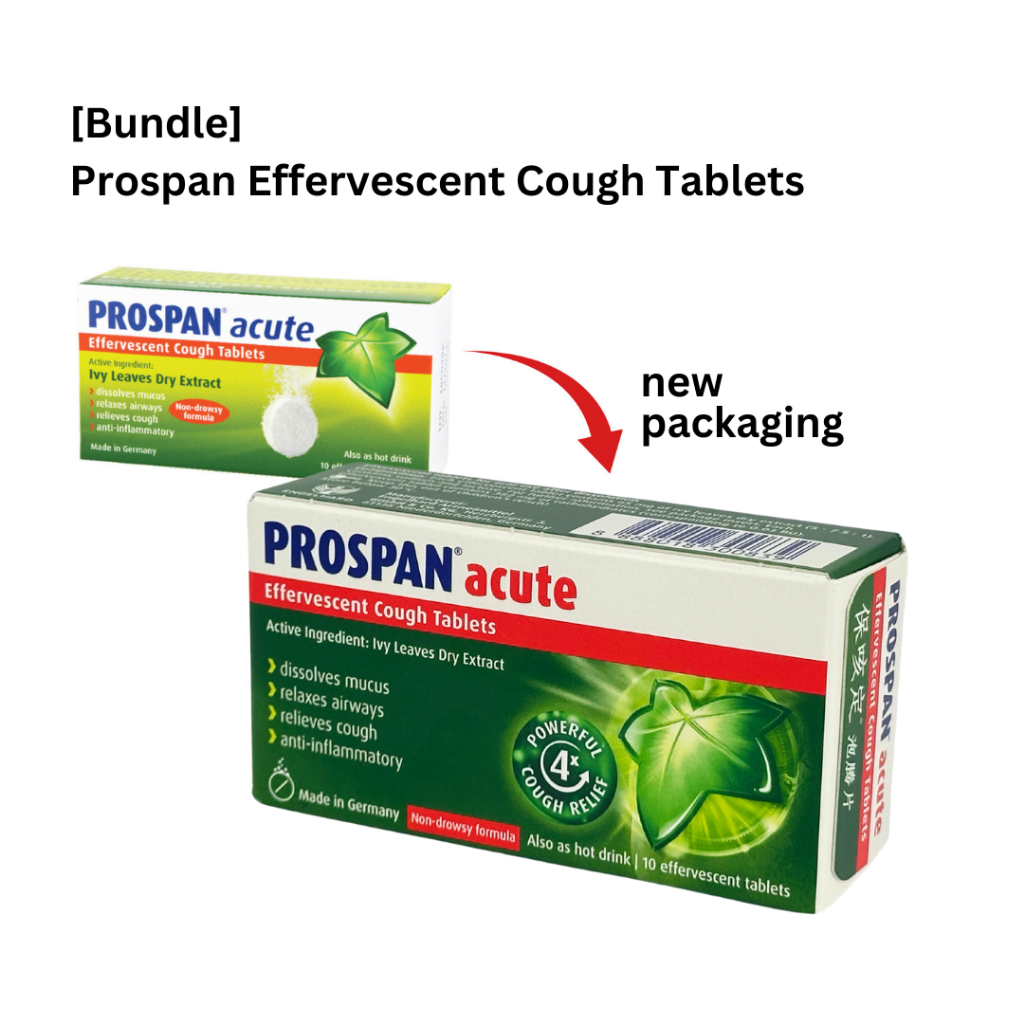 Prospan Sugar-Free Effervescent Cough Tablets 10's Unique Ivy Extract ...