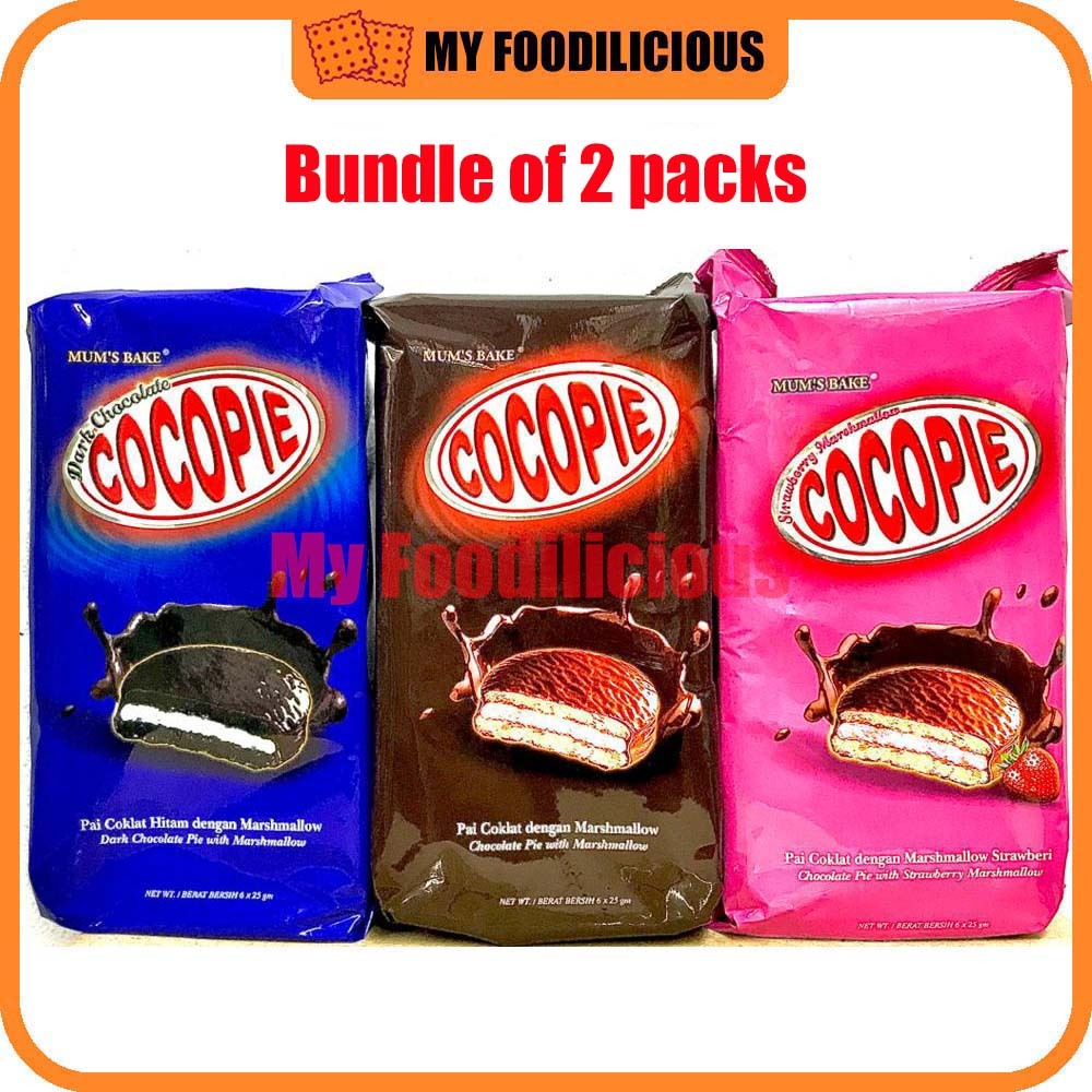 Cocopie Mum's Bake Cake Chocolate / Dark Chocolate / Strawberry 6's X ...