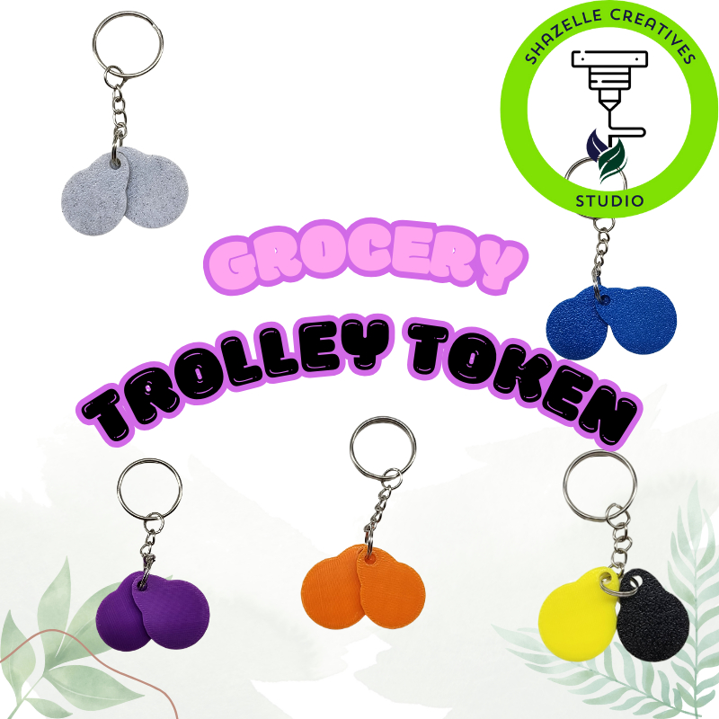Supermarket Grocery Trolley Token Singapore Edition Keychain | Shopee ...