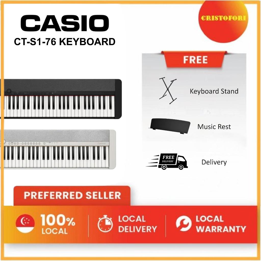 Casio CT-S1-76 Keyboard - Black/White (CASIO 76 keys keyboard) | Shopee ...