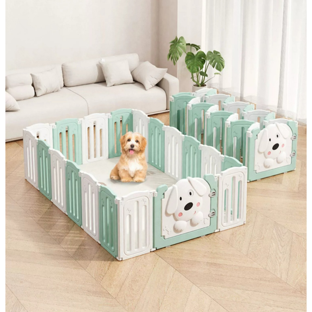 "Local Stock" Foldable baby playpen indoor pet crate gate dog and Dog ...