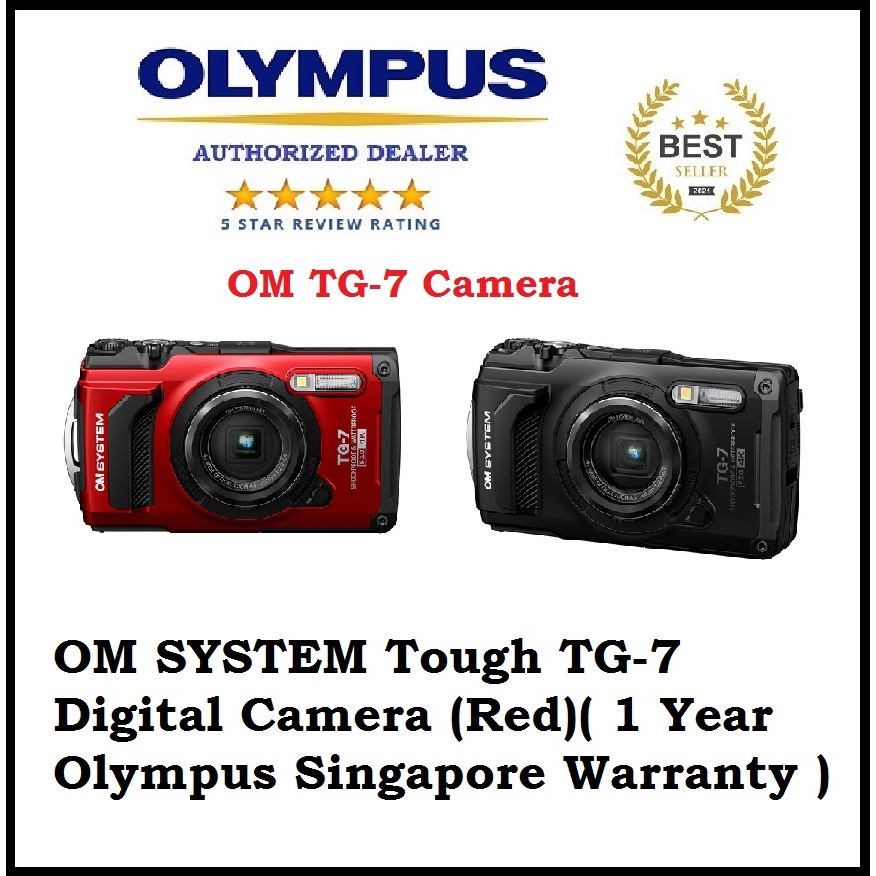 OM SYSTEM Tough TG-7 Digital Camera (Red)(black)( 1 Year Olympus Singapore Warranty ) | Shopee ...