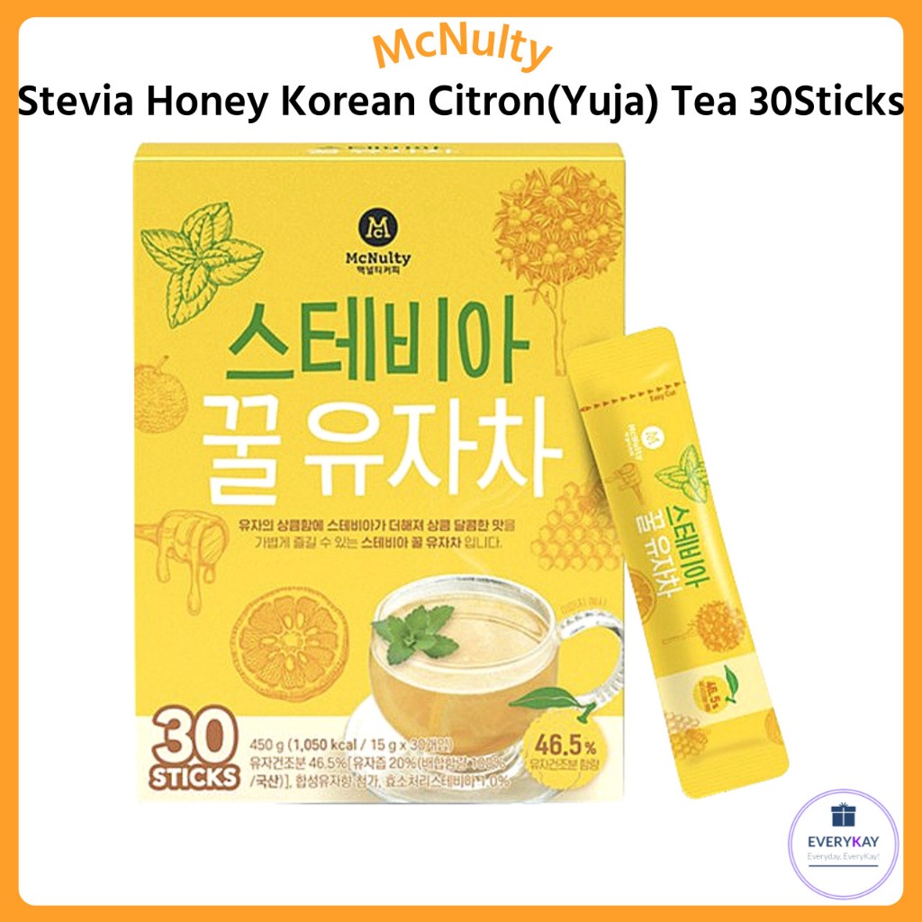 [McNulty] Stevia Honey Korean Citron Yuja Tea 30 Sticks | Korean ...