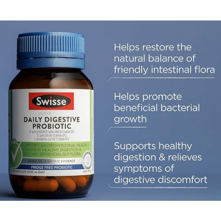 Swisse Ultibiotics - Daily Digestive Probiotic 30 Caps | Shopee Singapore