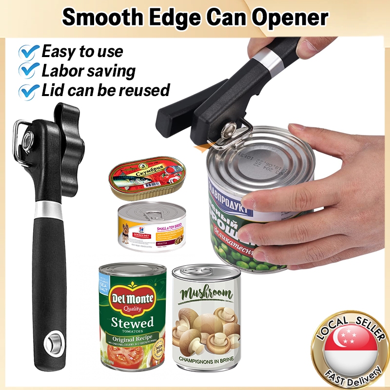 [SG STOCK]Can Opener Stainless Steel Safe Jar Opener Cut Can Opener ...