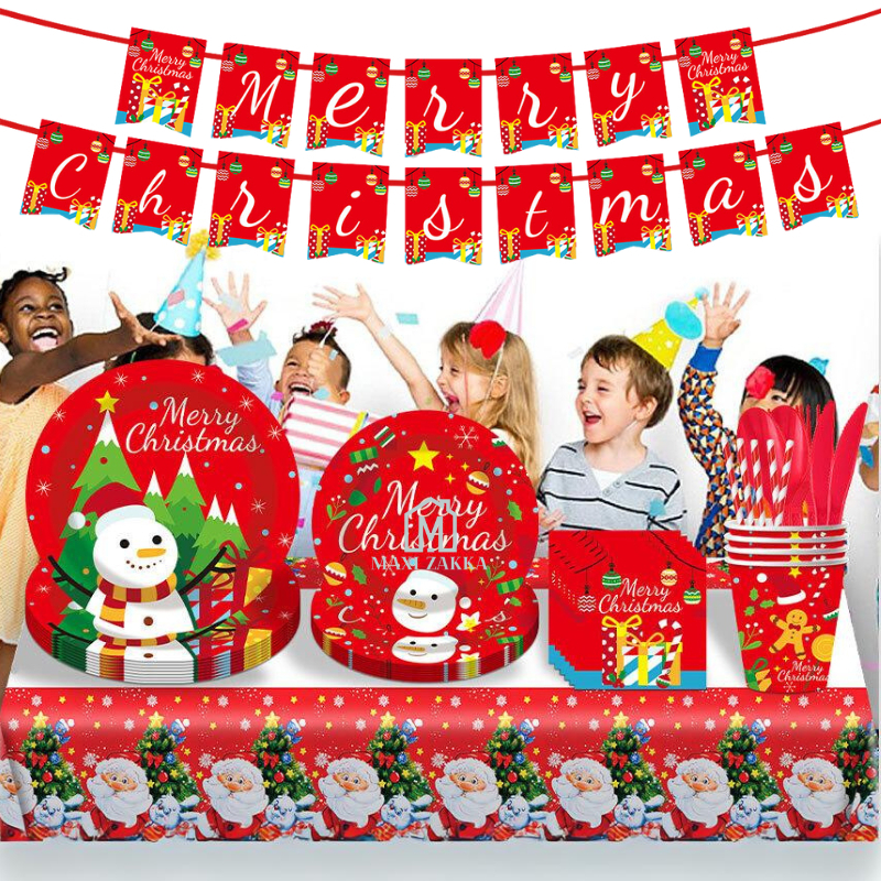 🇸🇬 Ready Stock 10/20 Pax Christmas Party Disposable Cutlery Tableware ...