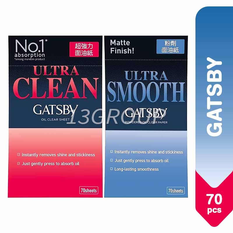 Gatsby Powder Oil Clear Blotting Paper Film Sheet / Oil Blotter Ultra ...