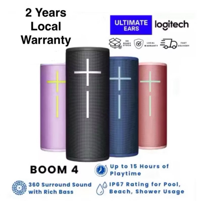Ultimate Ears BOOM 4 Portable Waterproof Bluetooth Speaker - 2 Years ...