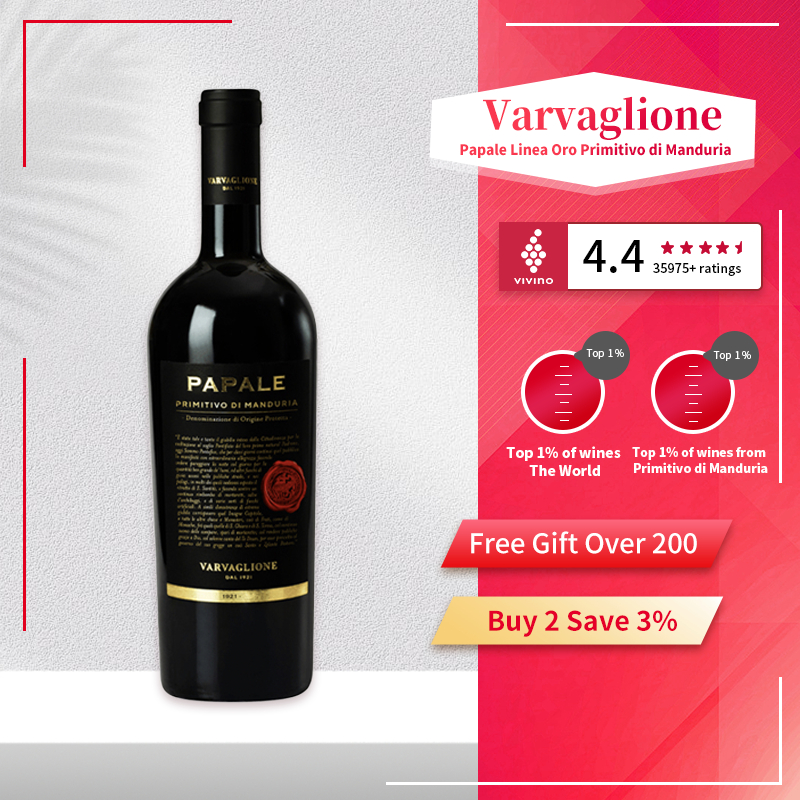 Varvaglione Papale Linea Oro Primitivo di Manduria 2019 750ml 14.5% ...