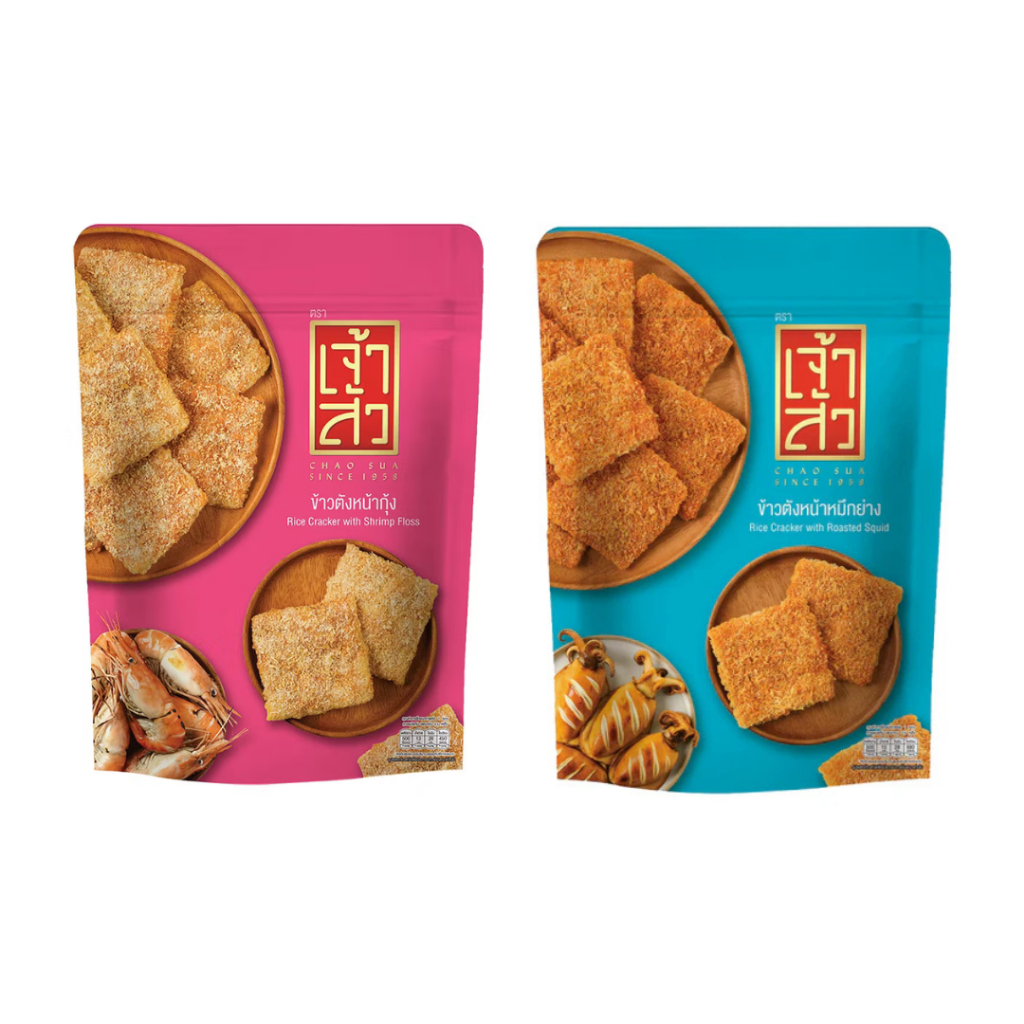 CHAO SUA - RICE CRACKER WITH SHRIMP FLOSS / ROASTED SQUID | Shopee ...