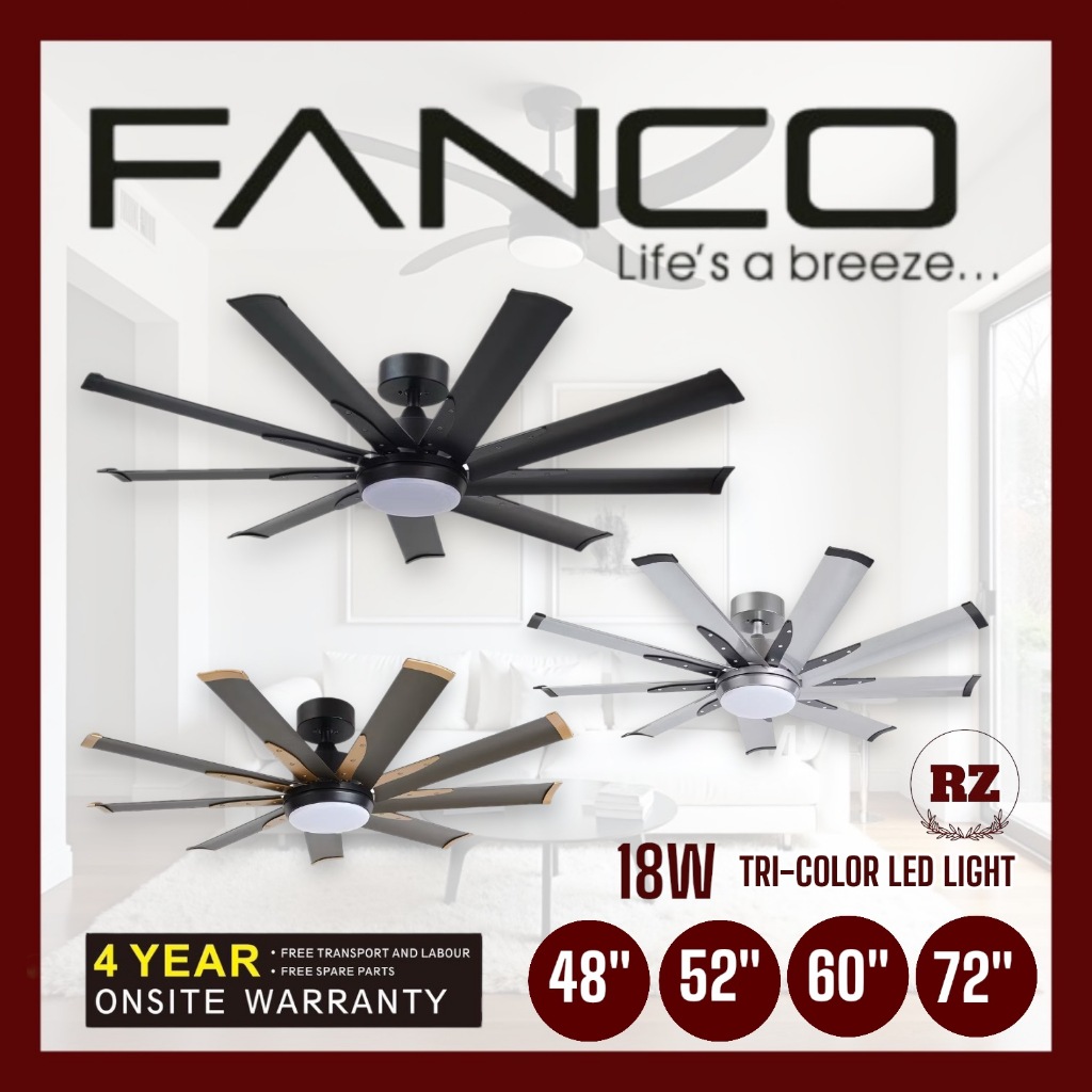 *Ready Stock* FANCO E-Lite DC Motor Ceiling Fan with Tri-Colour LED ...
