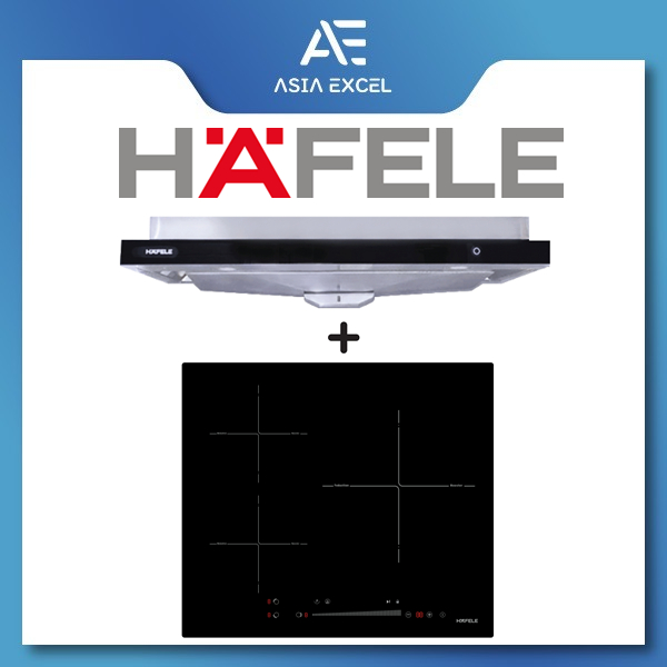 HAFELE 536.88.133 90CM SEMI INTEGRATED SLIMLINE HOOD + HAFELE 536.66.821 3 ZONE BUILT IN ...