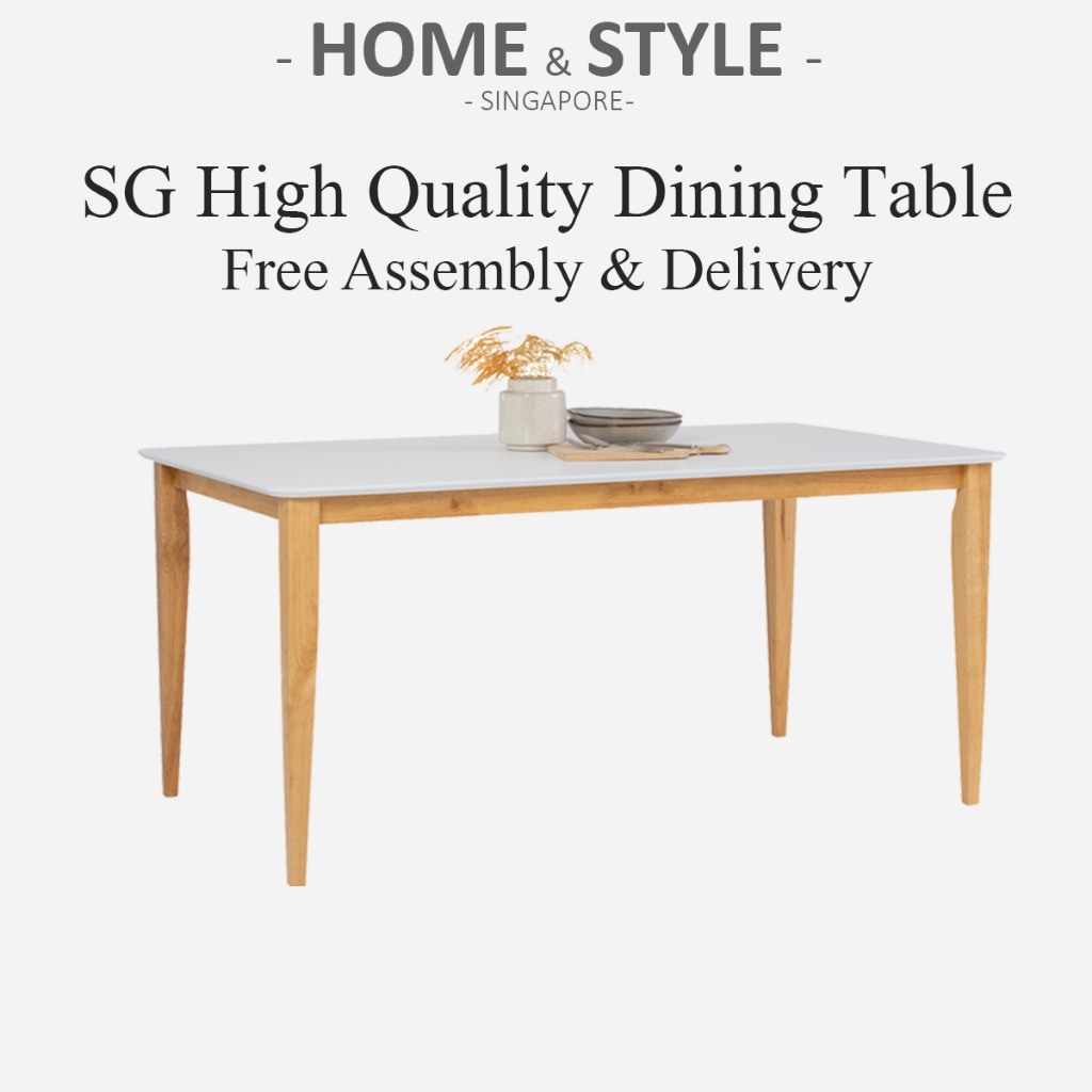 (SG Ready Stock) Scandi Wooden Dining Table | Sits 4-6 people (Free ...