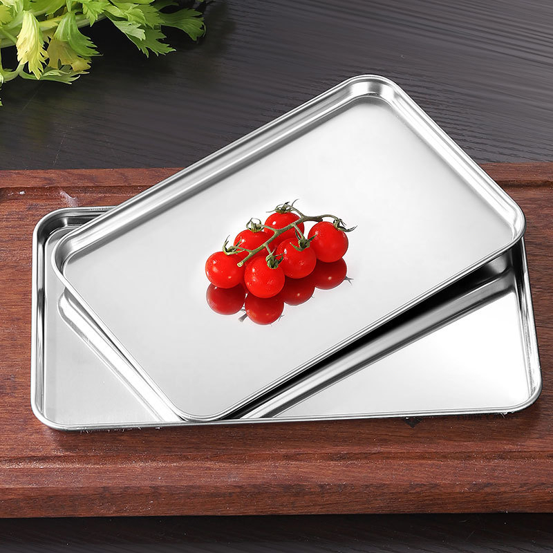 [SG] 31cm 304 Stainless Steel Tray Oven Tray Metal Tray Baking Dish For ...