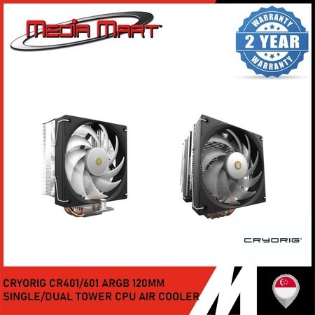 CRYORIG CR401/601 ARGB 120MM SINGLE/DUAL TOWER CPU AIR COOLER | Shopee ...