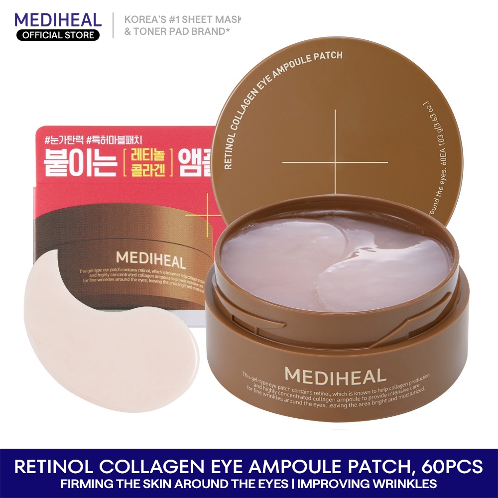 Mediheal [NEW] Retinol Collagen Eye Ampoule Patch, 60pcs - Wrinkle Care ...