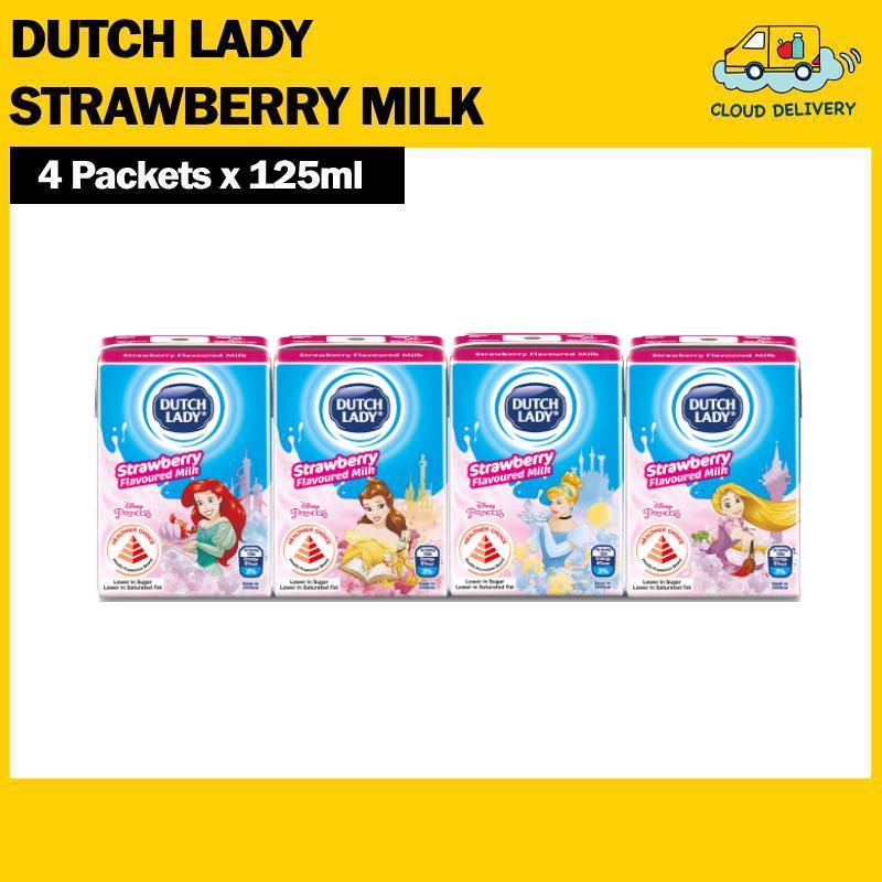 Dutch Lady UHT Milk 4 x 125ml - Strawberry | Shopee Singapore