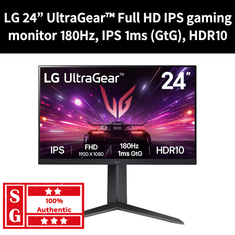 LG 24” UltraGear™ Full HD (1920 x 1080) IPS gaming monitor 180Hz IPS ...