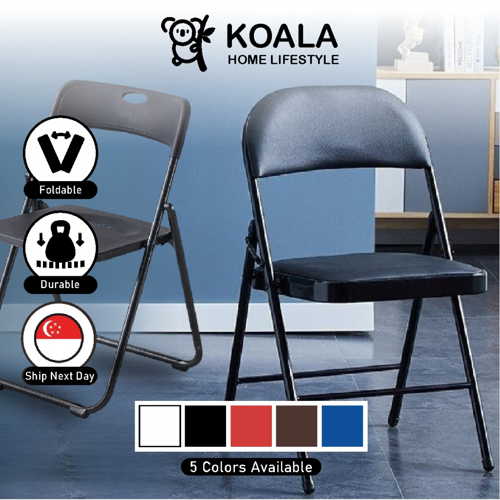 🇸🇬Koala Home🔥Foldable Chair Folding Chair Waterproof Seat Designer ...