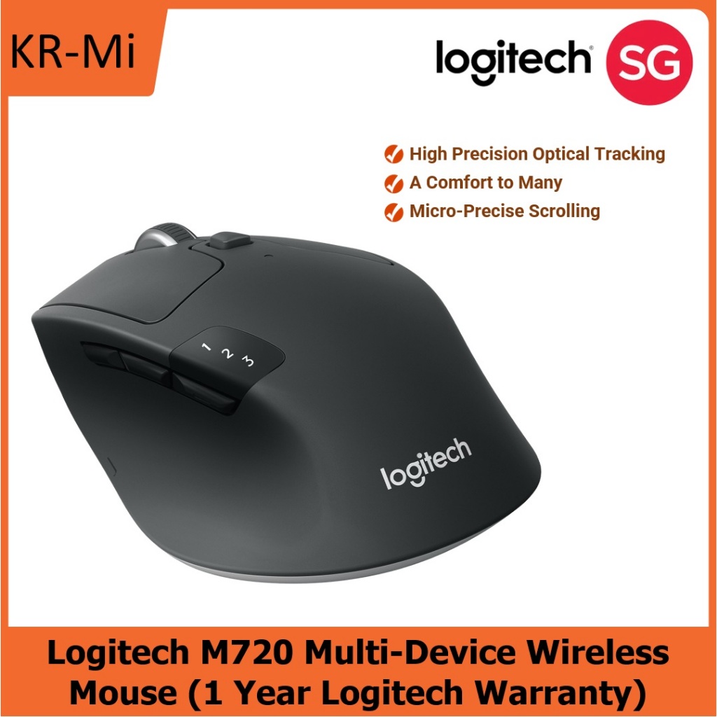 Logitech M720 Triathlon Multi-Device Wireless Mouse with Hyper-fast ...