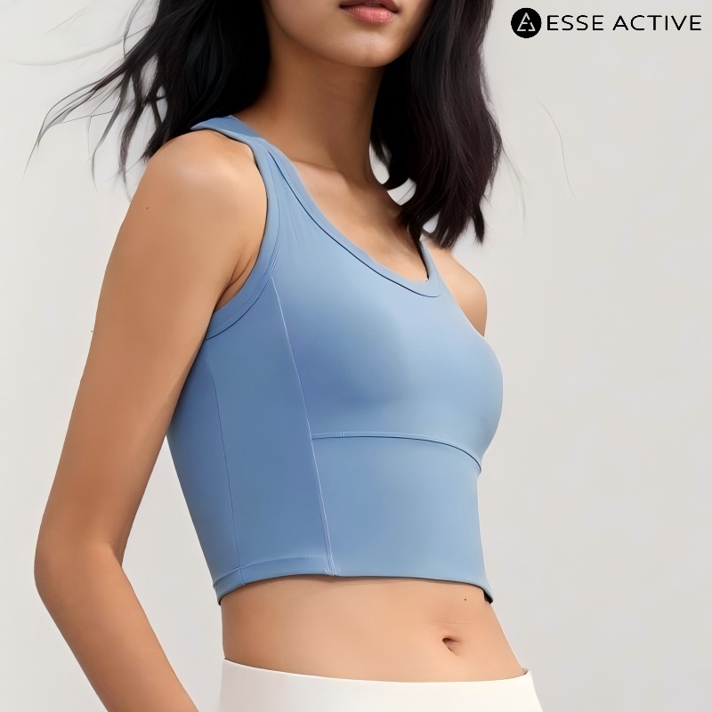 【SG Local】ESSE ACTIVE Curve Longline fixed padding Bra Top | Shopee Singapore