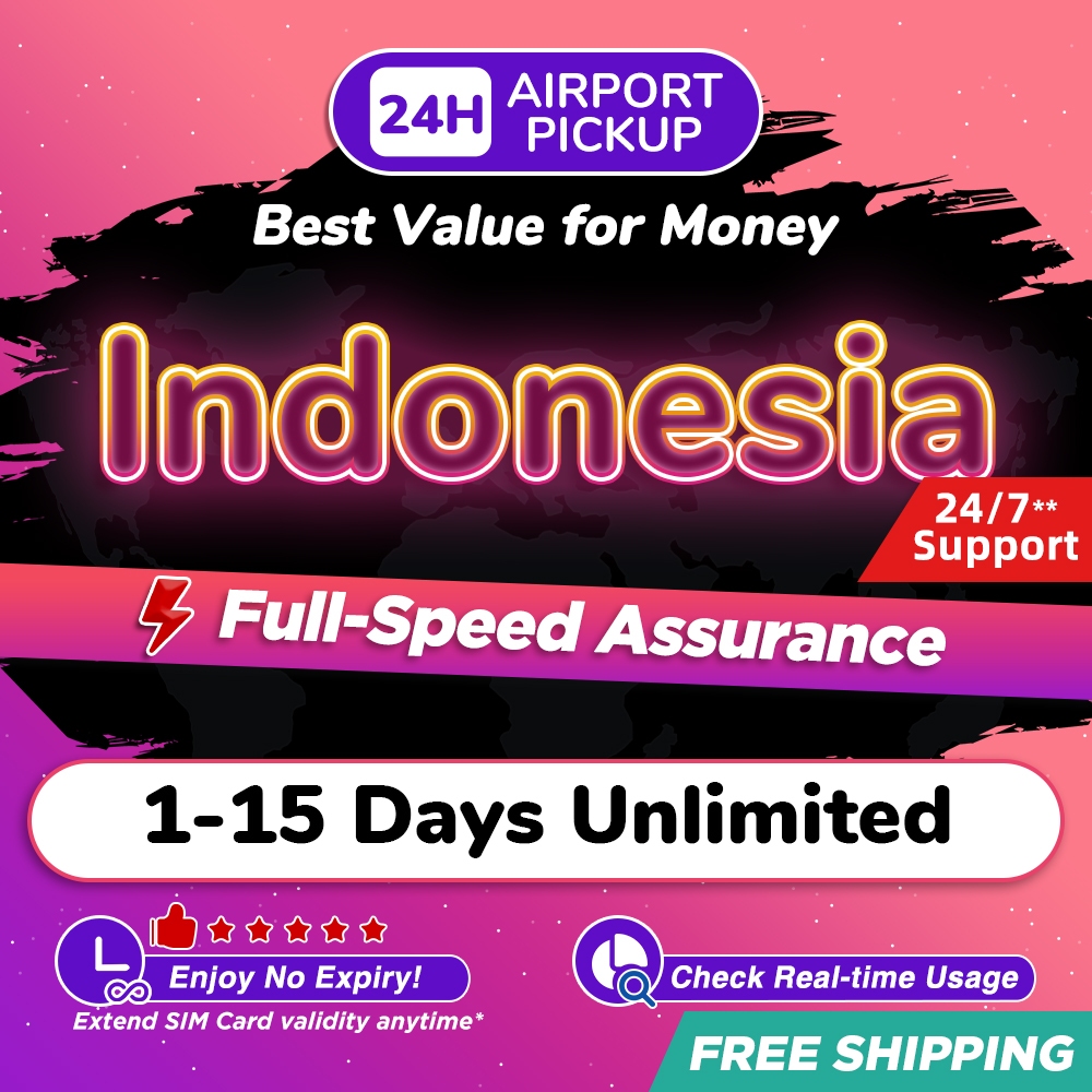 Indonesia SIM Pro 1-15Days Daily 1-3GB Unlimited Data | Instant Airport ...