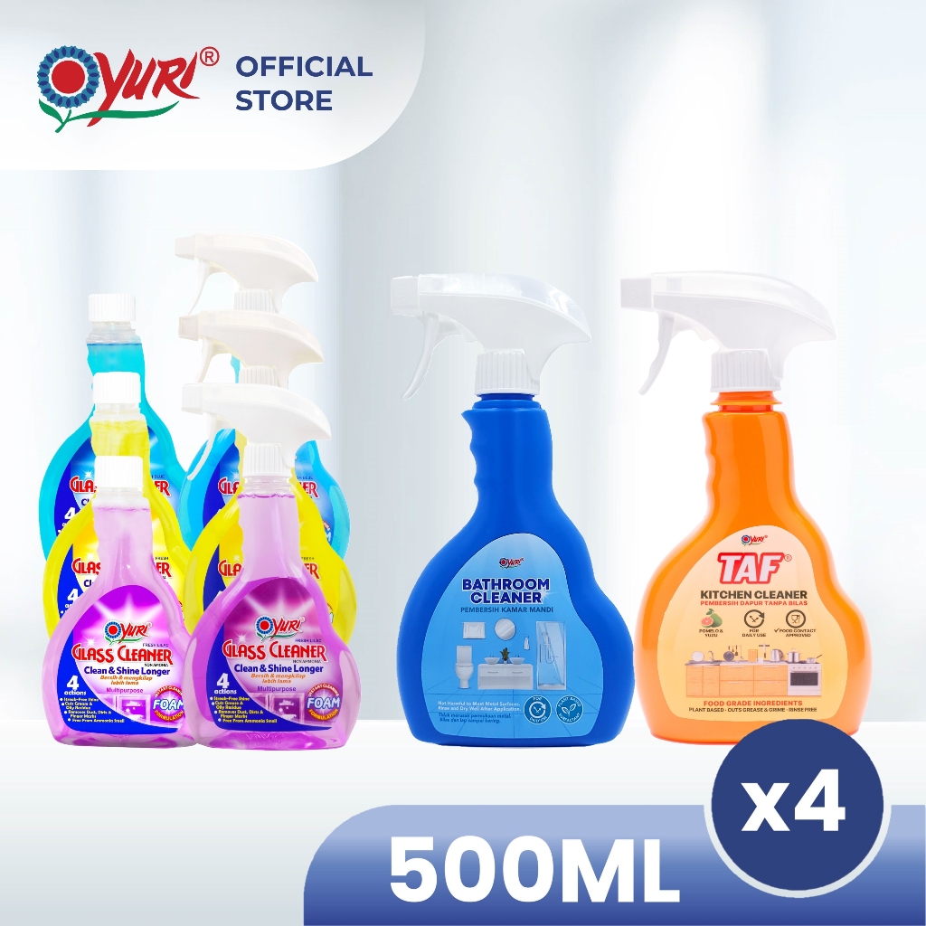 [Cleaning Bundle] Yuri Glass Cleaner + Yuri Kitchen Cleaner + Yuri ...